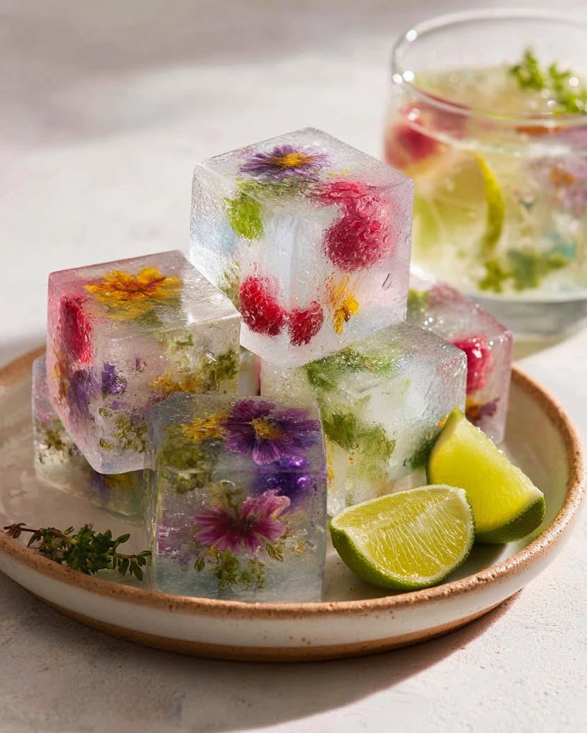 Create Stunning Summer Cocktails with Botanical Stuffed Ice Cubes ...