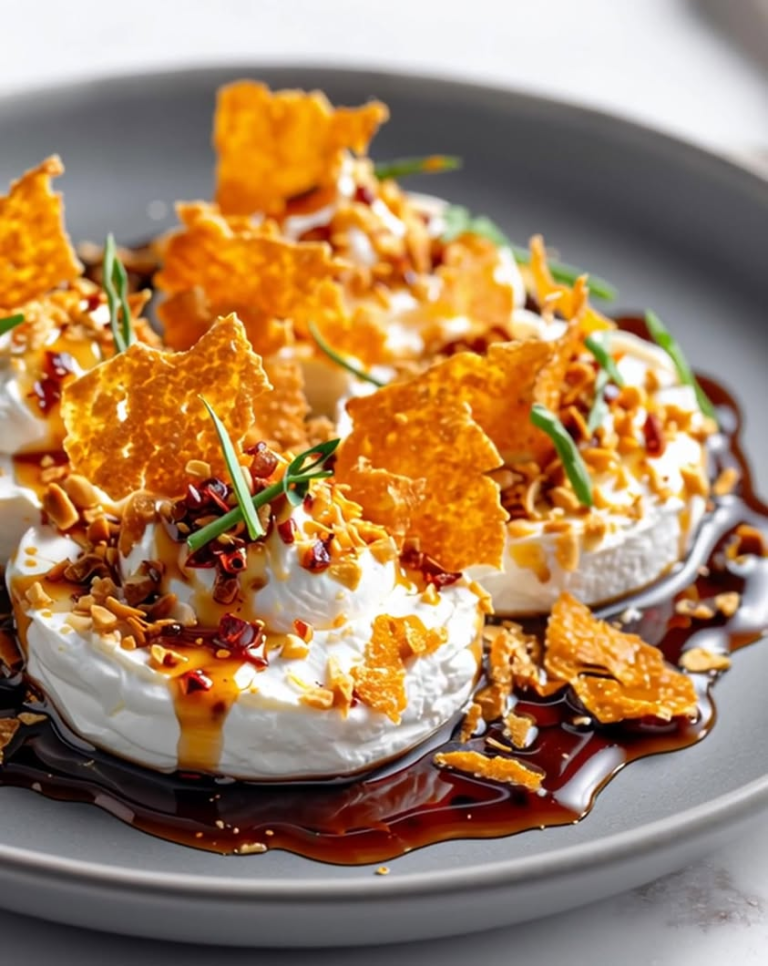 Irresistible Burnt Honey Chili Whipped Feta with Crunchy Nut Brittle ...