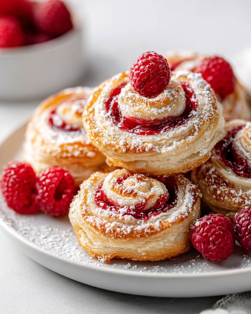 Indulge in Irresistible Cream Cheese & Raspberry Danish Pinwheels ...