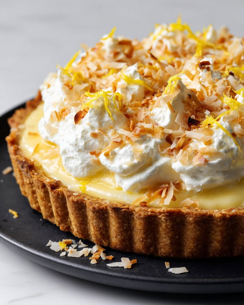 Creamy Lemon Dream Pie with Flaky Crust and Whipped Cream - Billy Recipes