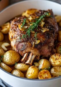 Fall-Apart Greek Roasted Lamb with Lemon, Garlic, and Herbs - Billy Recipes